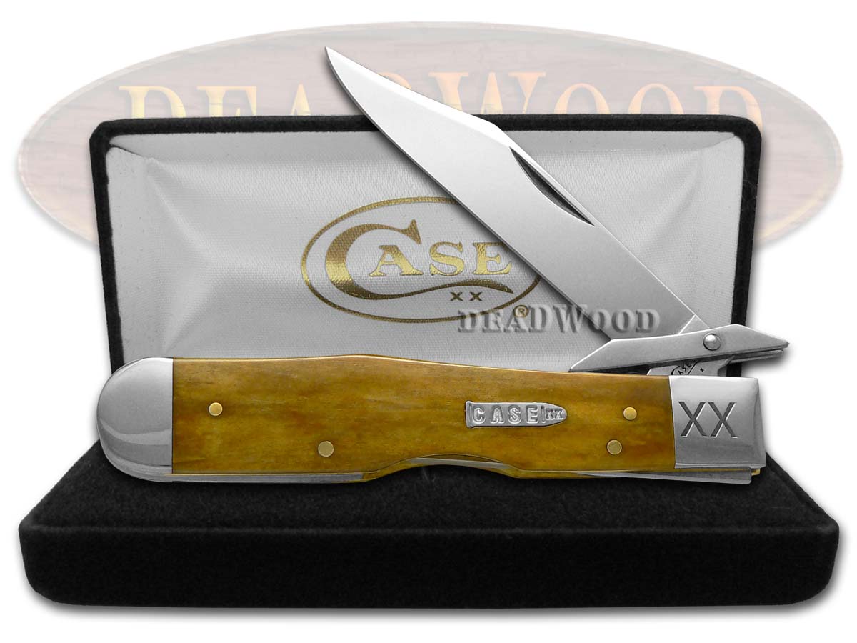 Case XX Cheetah Knife Smooth Antique Bone 1/500 21967 Stainless Pocket ...