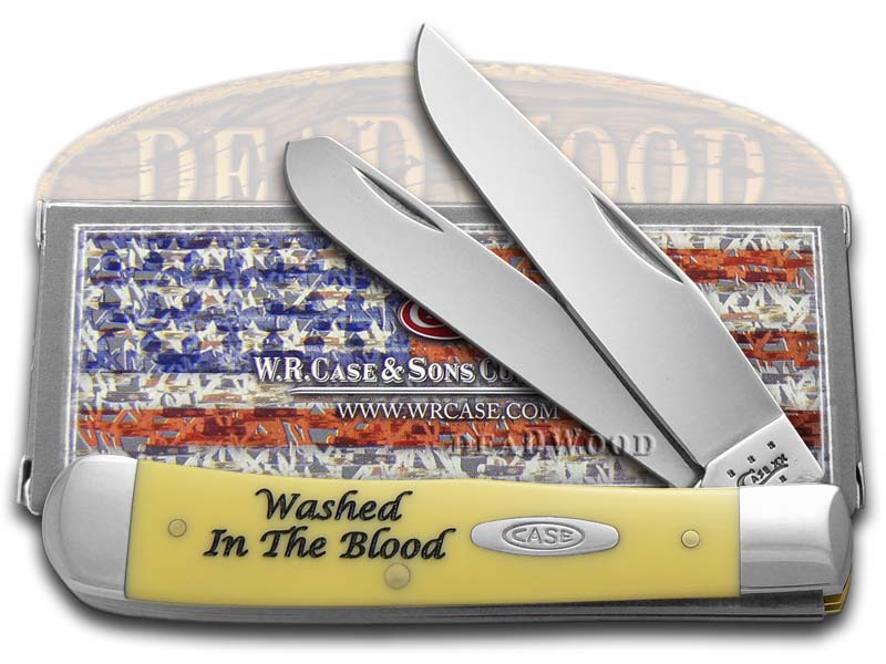 Case 8853 Knives Folder Knife Washed in Blood Trapper Religious Sayings ...